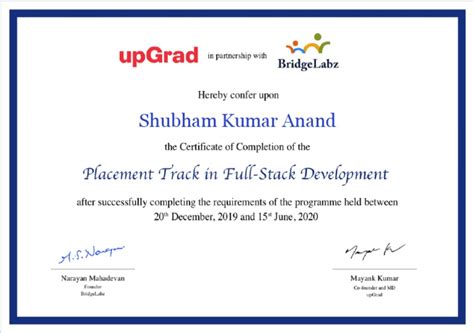 Upgrad Full Stack Developer Pdf