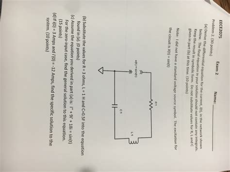 Solved Derive The Differential Equation For The Current