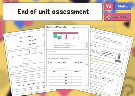 Year 3 Maths Place Value End Of Unit Assessment Grammarsaurus