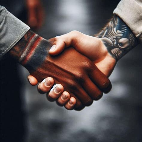 Handshake Of Unity Premium Ai Generated Image