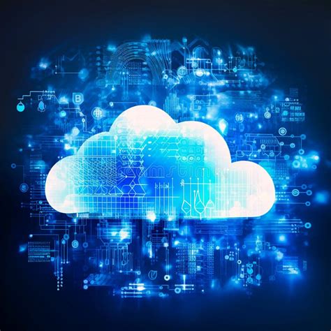 Computing And The Concept Of Big Data Cloud Computing Generative Ai Stock Illustration