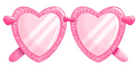 Pink Heart Shape Sunglasses 38107272 Png