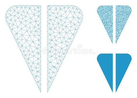 Ton Currency Vector Mesh Carcass Model And Triangle Mosaic Icon Stock Vector Illustration Of