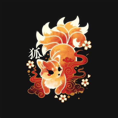 Kitsune Kawaii Mens Basic Tee Nemimakeit By Teefury