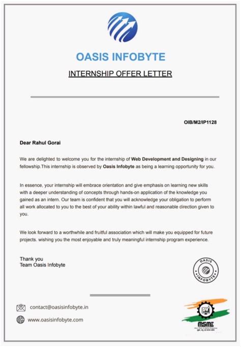 Rahul Gorai On Linkedin Webdevelopment Oasisinfobyte Internship Happycoding