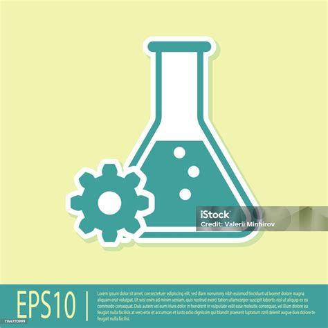 녹색 생물 공학 아이콘 노란색 배경에 고립입니다 유전학 및 생물 공학 아이콘의 요소입니다 생물학 분자 화학 아이콘 벡터 일러스트 Dna에 대한 스톡 벡터 아트 및 기타