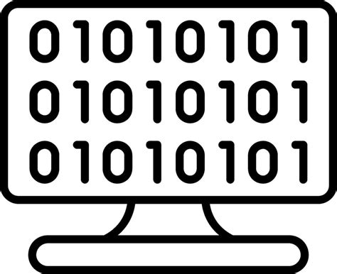 Binary Code Line Icon 43259532 Vector Art At Vecteezy