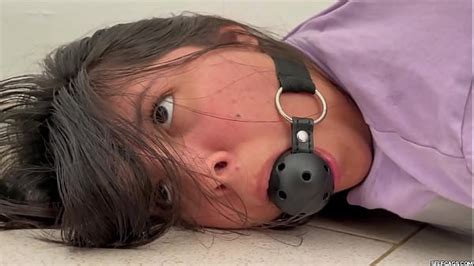 Ball Gagged Girl Struggle In Barefoot Tape Bondage Xxx Mobile Porno