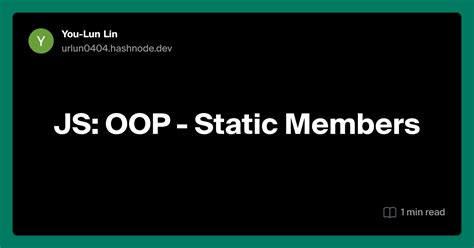 Js Oop Static Members