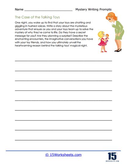 Mystery Writing Prompts Suspenseful Clue Challenges 15 Worksheets Com