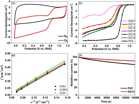 A Cv Curves For Dz14 In 0 1 M Koh Electrolyte B Lsv Plots For Download Scientific Diagram
