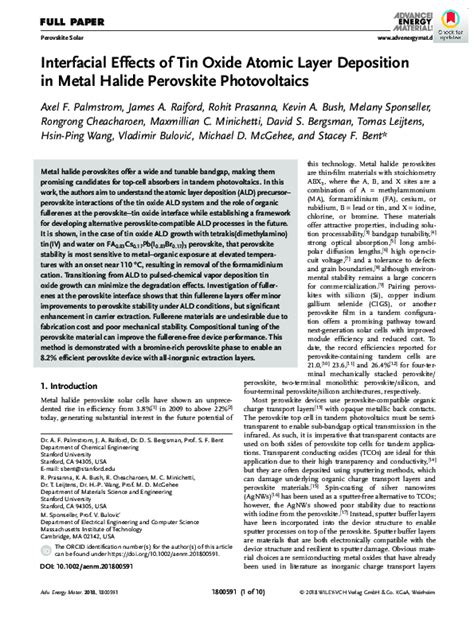 Pdf Interfacial Effects Of Tin Oxide Atomic Layer Deposition In Metal