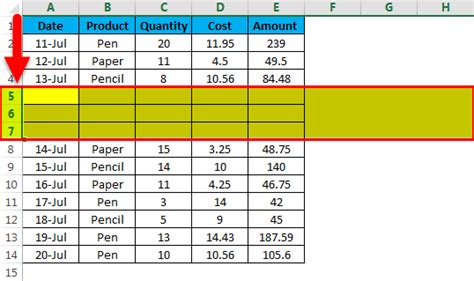 Insert Multiple Rows In Excel How To Insert Multiple Rows Examples