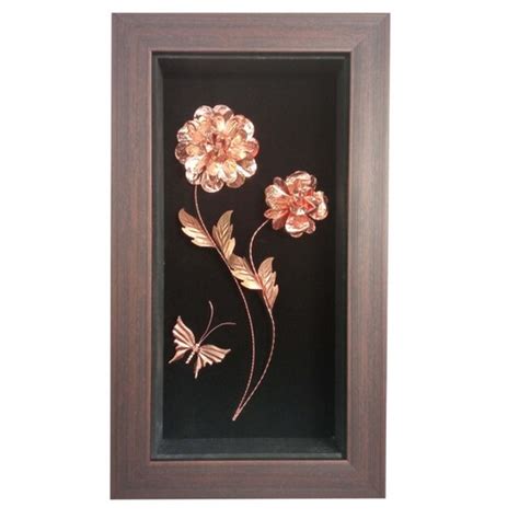 خرید و قیمت تابلو مسی دو گل از غرفه صنایع مس خاطرات