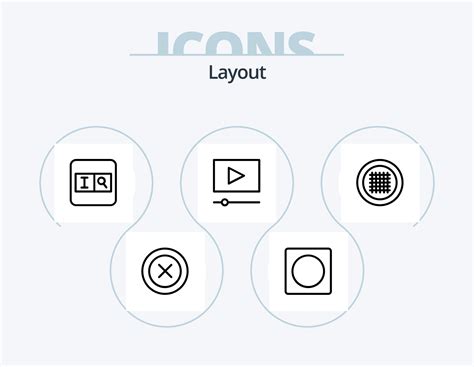 Layout Line Icon Pack 5 Icon Design Vertical Password Field