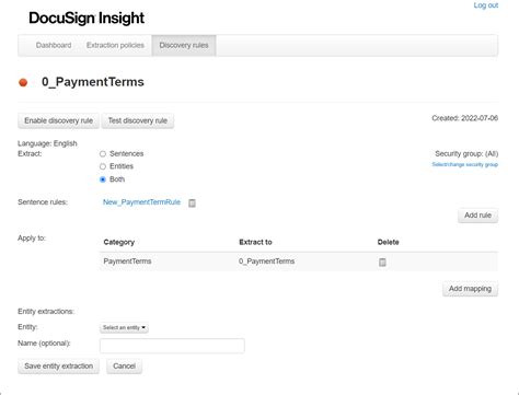 Define Sentence Rules Mapping And Entity Extractions To Define