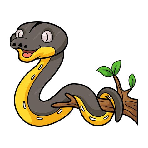 Premium Vector Cute Platinum Titanium Reticulated Python Cartoon