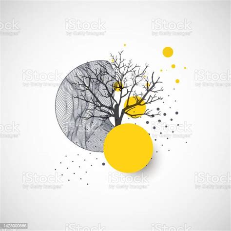 예술 개념 추상적 인 산은 나무의 실루엣으로 형성됩니다 0명에 대한 스톡 벡터 아트 및 기타 이미지 0명 기하 도형 나무 Istock