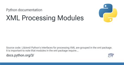 Xml Processing Modules — Python 3150a1 Documentation