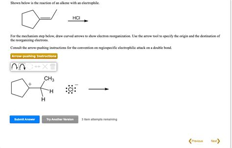 Solved Shown Below Is The Reaction Of An Alkene With An Electrophile