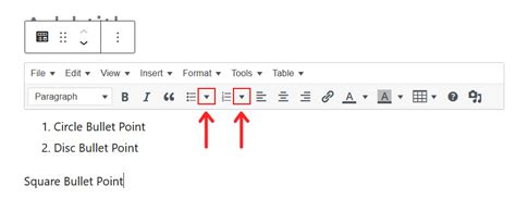 how to add favorite bullet points and numbered lists in wordpress posts
