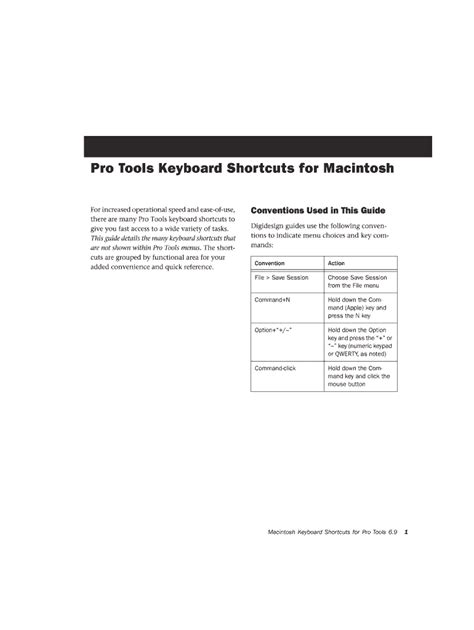 Fillable Online Pro Tools Keyboard Shortcuts For Macintosh Fax Email Print Pdffiller