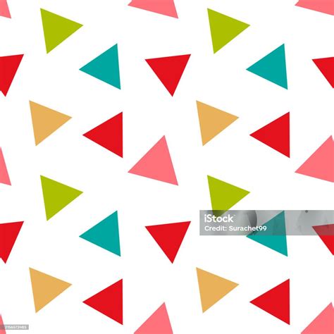 Colorful Cute Shape Seamless Pattern Background Stock Illustration