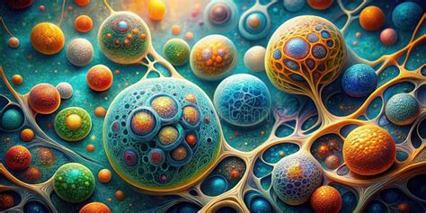 Abstract Microscopic Cellular Network A Stunning Visualization Of