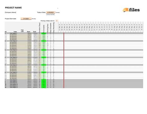 Construction Gantt Chart Construction Files