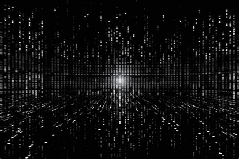 Premium Photo White Binary Code On Dark Creating An Atmosphere Of Data Technology And Cyber