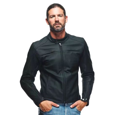 Razon 2 Chaqueta De Cuero Moto Hombre Black Dainese