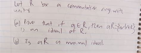 answered lot r by unity a commutative ring with 01 prove that if