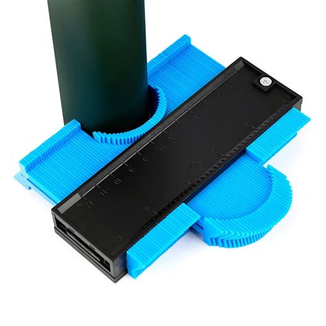 Lifkome 1pcs Blue Abs Plastic Profile Gauge Tool For Measuring And Tile
