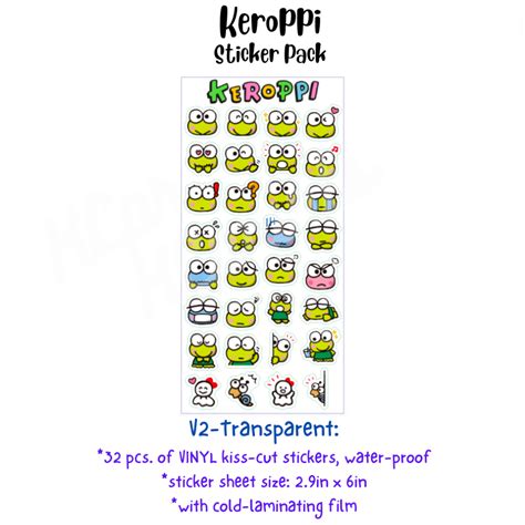 Keroppi Sticker Pack Sanrio Cute Deco Journal Japanese Shopee Philippines