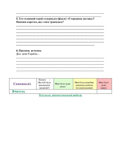 Діагностувальна робота №4 Захоплюємося сторінками історії України 4 клас Інші методичні