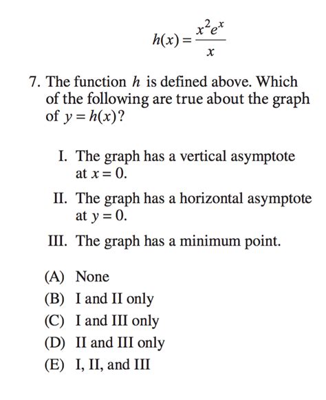 Solved The Function H Is Defined Above Which Of The