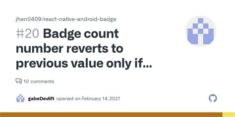 Badge Count Number Reverts To Previous Value Only If You Set It To Zero