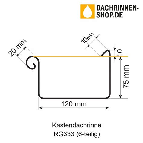 Titanzink Dachrinne Kastenform Rg333 Länge 30 Meter Dachrinnen Shop