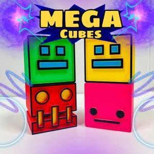 Mega Cubes Extra Large Geometry Dash Toys 3d Printed Cubes Geometry