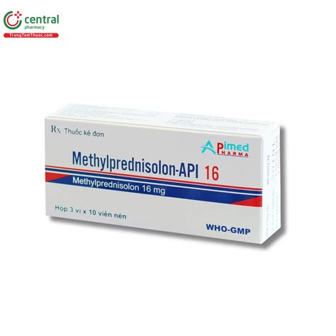Thuốc Methylprednisolon Api 16 Methylprednisolon 16mg Tác Dụng Và Cách Dùng