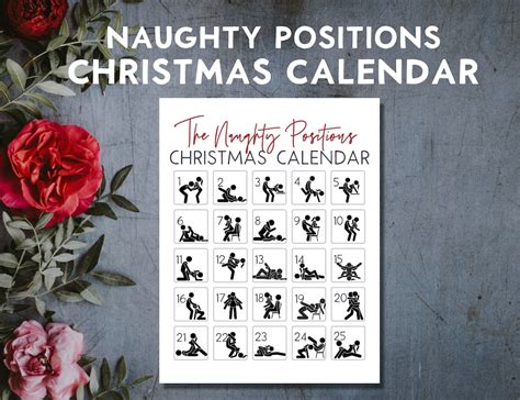 Naughty Positions Advent Calendar Adult Advent Calendar Printable Sex Game Sexy Christmas