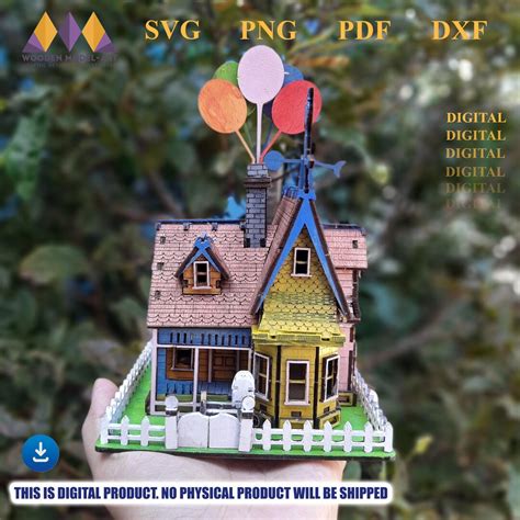 Pixar Up House Model Kit Laser Cut File Digital Download Etsy