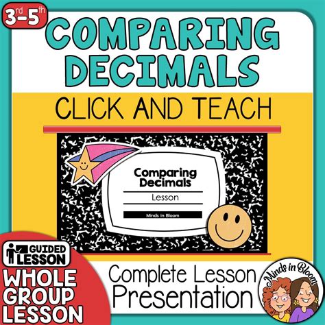 NO PREP Comparing Decimals Lesson Click And Teach Student Presentation Minds In Bloom