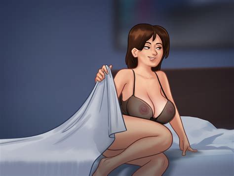 Rule 34 1girls 2d Areolae Bed Bed Sheet Bedroom Big Breasts Biting