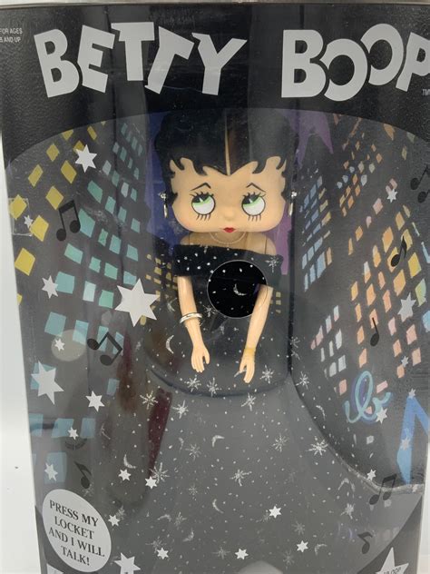 Gorgeous Collectible Vintage Betty Boop Doll Talking Doll Black Dress