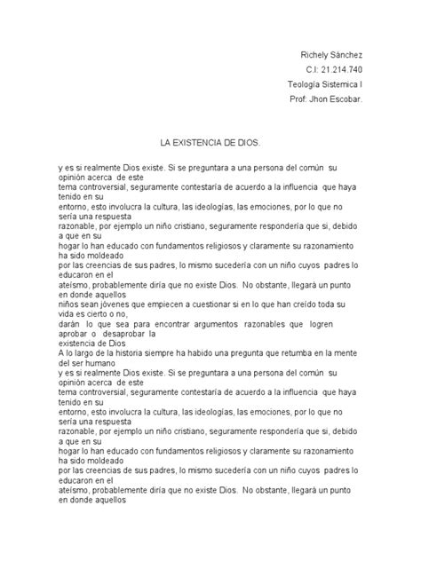 La Controversia Sobre La Existencia De Dios Pdf Dios Existencia De Dios