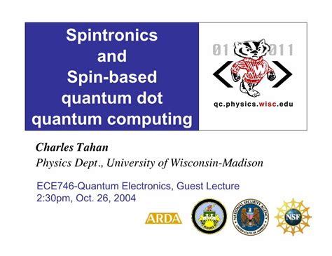 pdf spintronics and spin based quantum dot quantum computingspin based quantum dot quantum