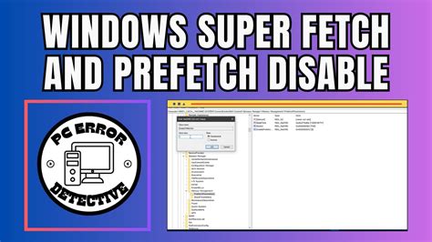 How To Disable Super Fetch And Prefetch In Windows Youtube