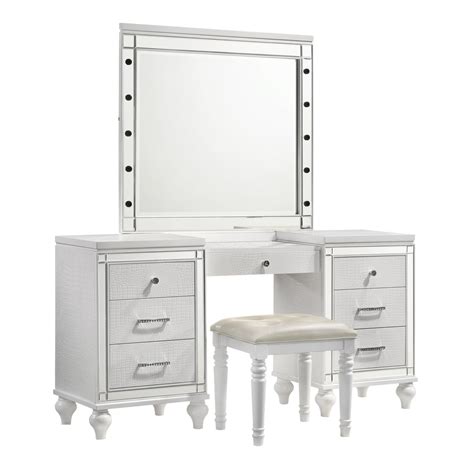 Valentino Vanity Table Mirror Bulbs Not Included White