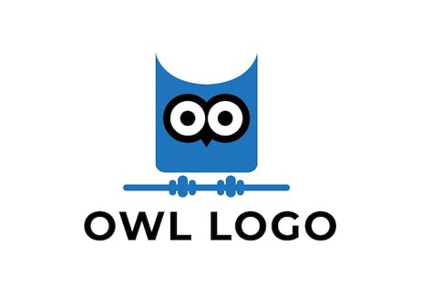 올빼미 로고라는 제목의 부엉이 로고 프리미엄 벡터